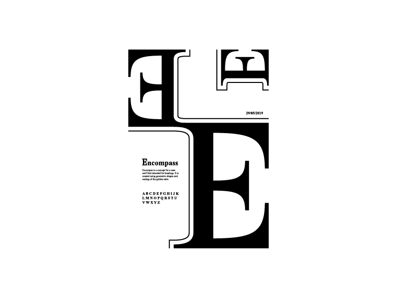 "E" Encompass Poster Exploration by Patrick Geider on Dribbble