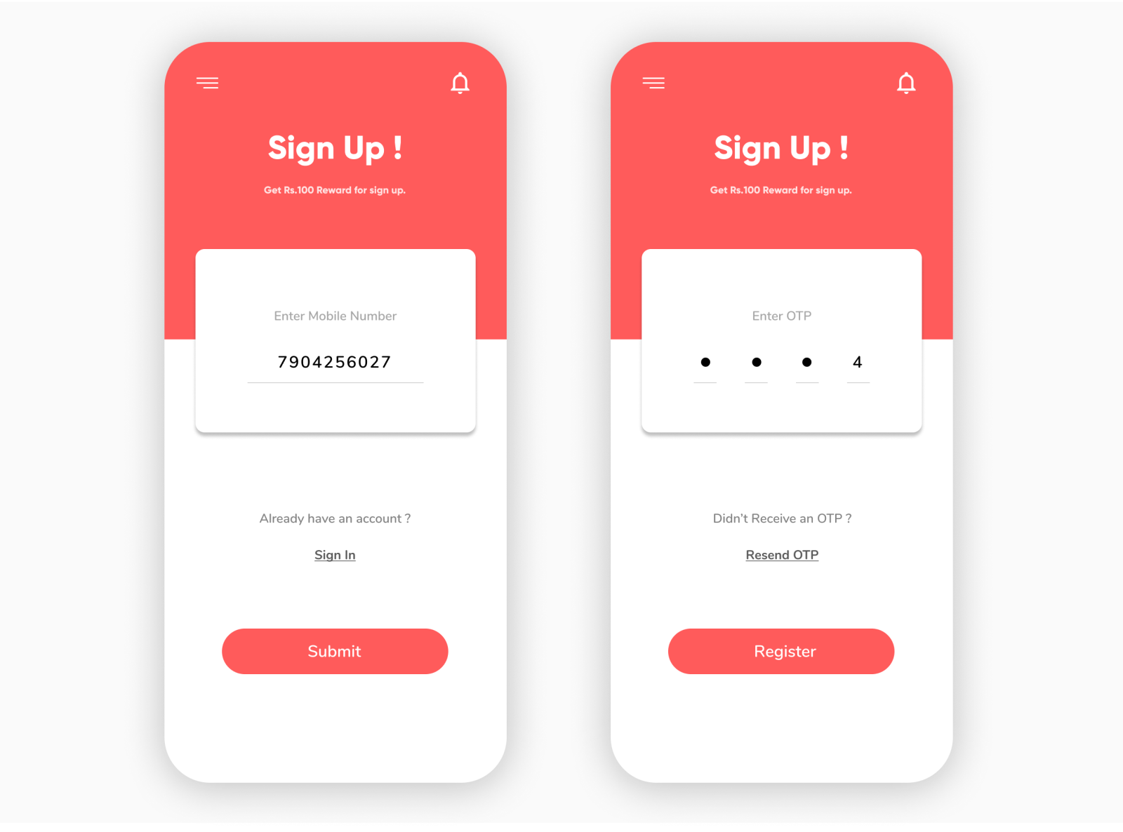 Sign Up by Sathish on Dribbble