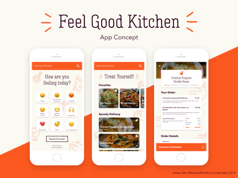 Feel Good Kitchen App Concept by Aileen Ma on Dribbble