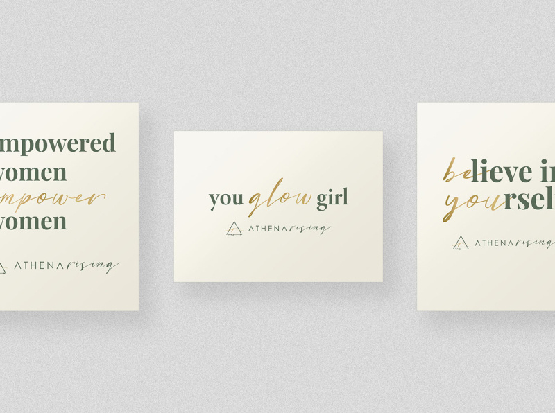 Athena Rising Quote Poster Graphics by Kitera Dent on Dribbble