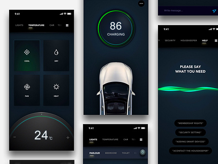 A smart home APP design by Ed on Dribbble