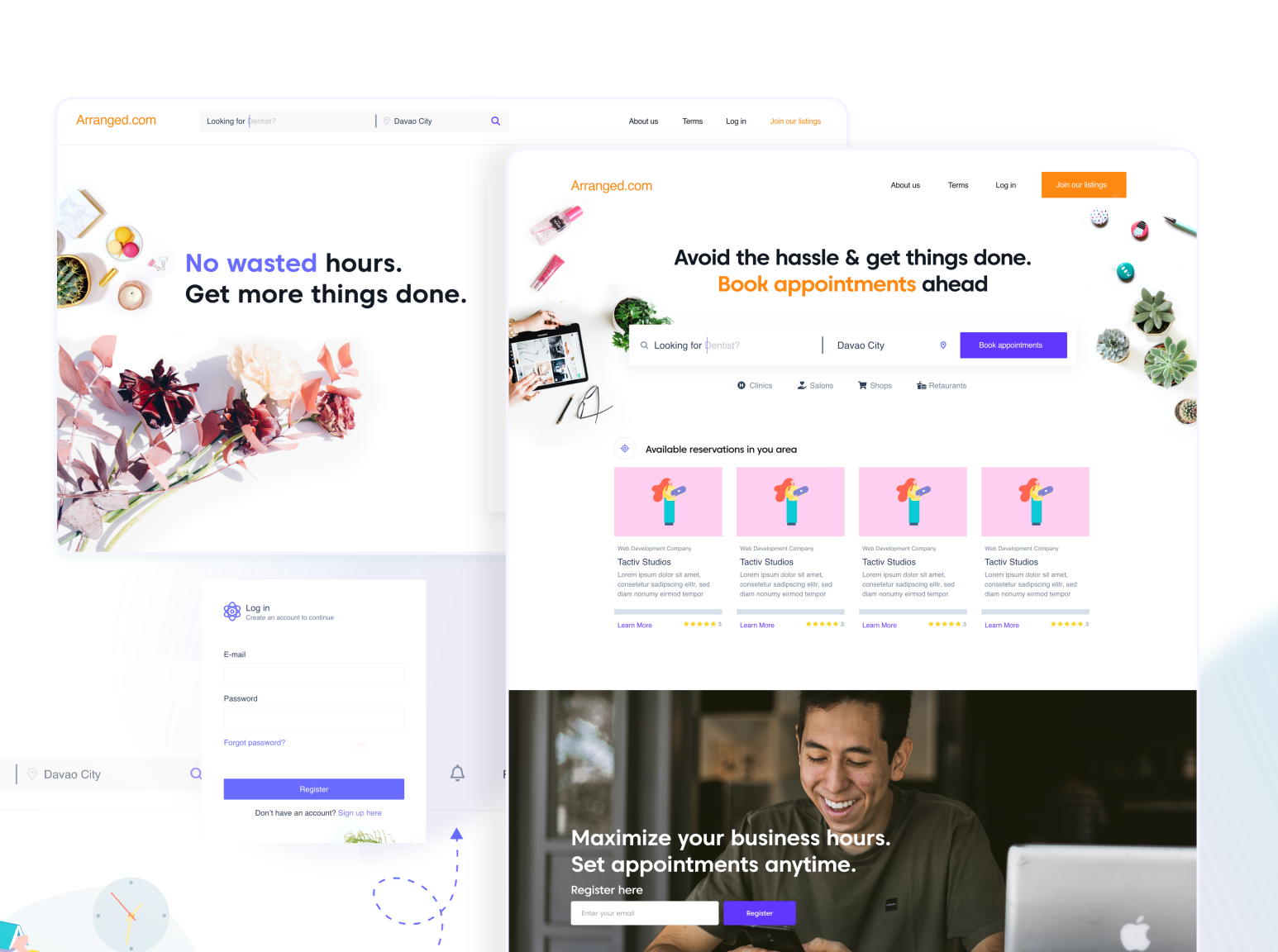 Appointment setting web application by Restie Antiquin on Dribbble
