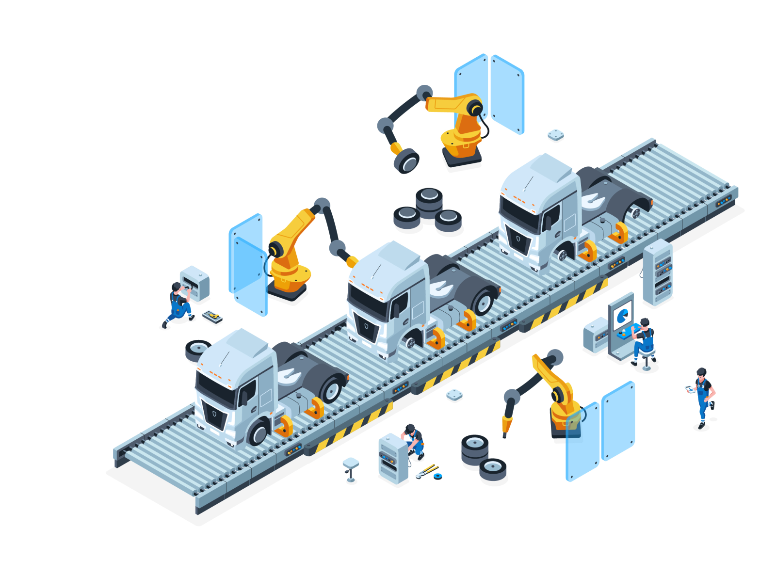 Assembly line by Pavel Korkunov on Dribbble