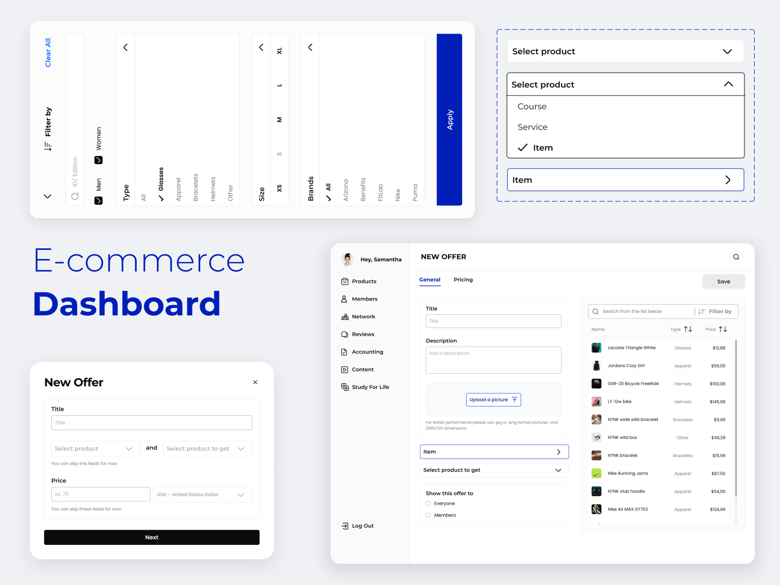 E-commerce Dashboard by Oleksandra Prysiazhna on Dribbble