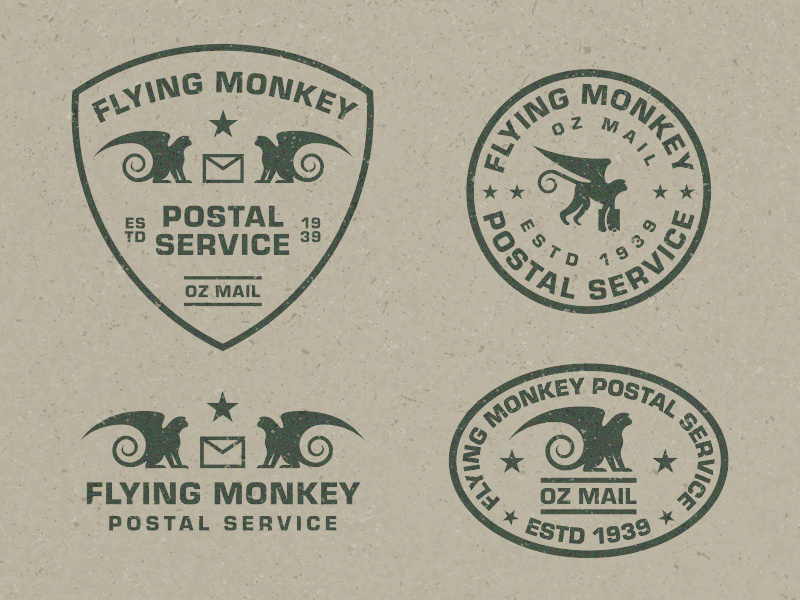 Flying Monkey Postal Service by George P. Wilson on Dribbble