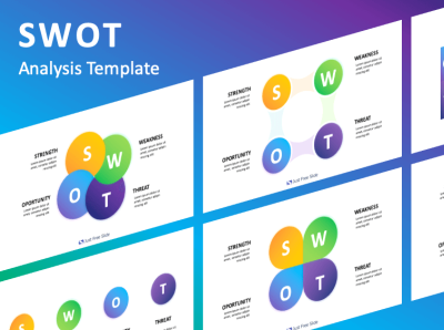 Free Colorful SWOT Analysis Template by JFS Digital on Dribbble