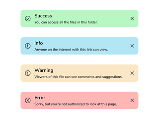 Toast Notifications by Kishore Vidyasagar on Dribbble