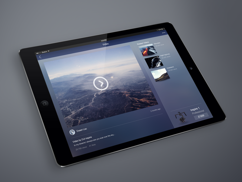 DJI GO App redesign 03 by Essen Lau on Dribbble
