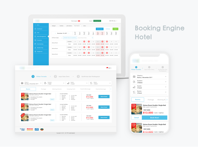 Booking Engine Dashboard / Website / Responsive by Satria Aditya Wibawa ...
