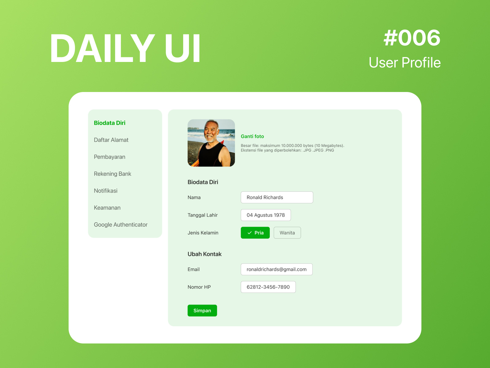 User Profile UI Design Website by Lukman Indro Prakoso on Dribbble User Profile UI Design Website by Lukman Indro Prakoso on Dribbble