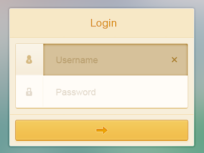 Yellow Login by lesen on Dribbble