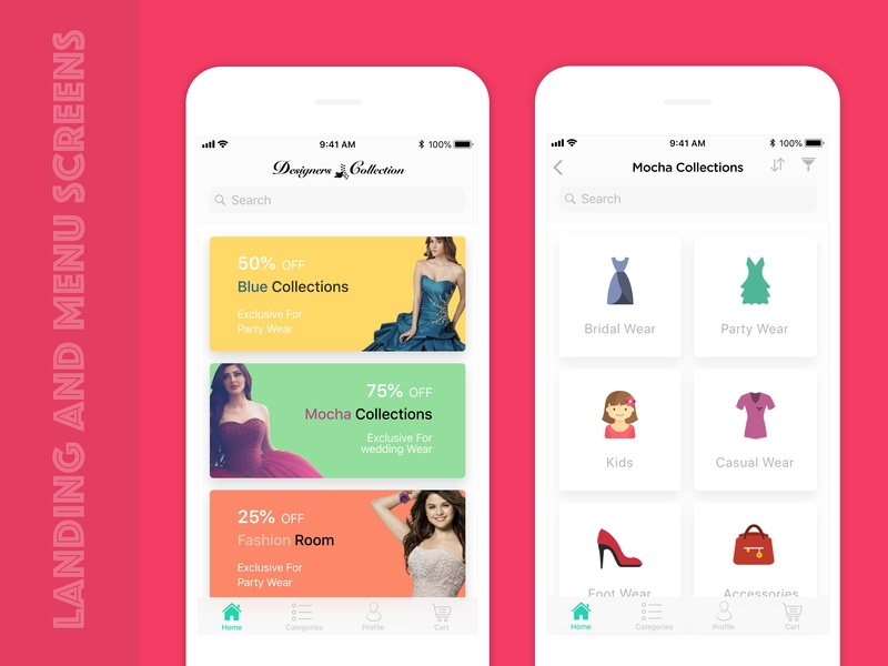 Landing Screens by monica on Dribbble