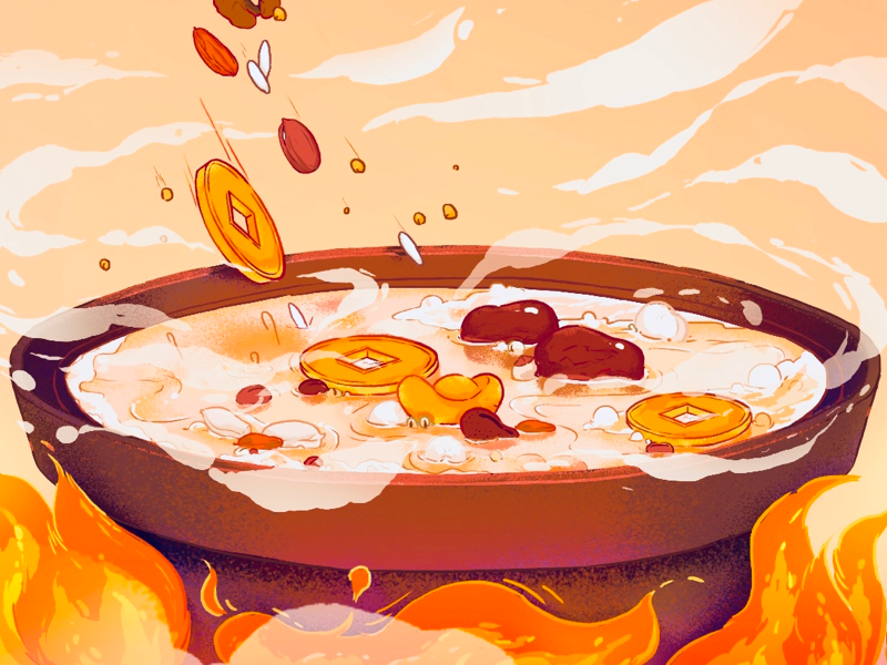 Congee with Nuts and Dried Fruits by limm1012 on Dribbble