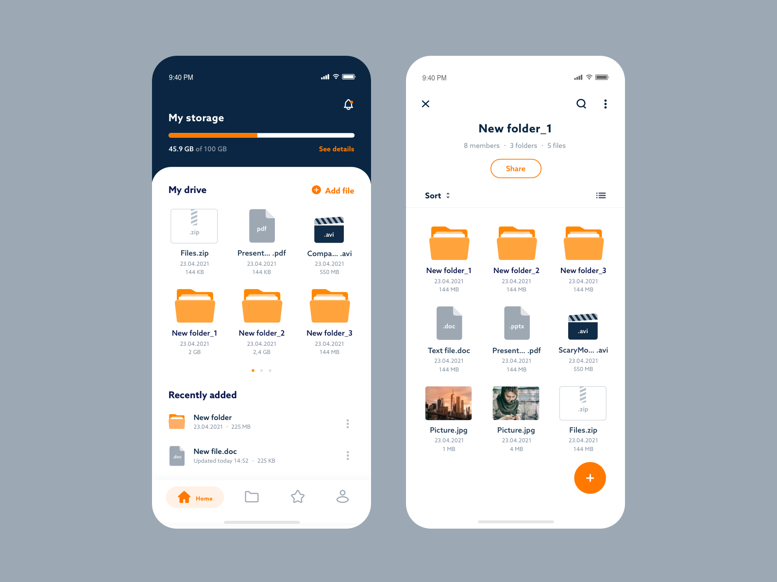 File manager - mobile app by Karolina Kędzierska for Merixstudio on ...