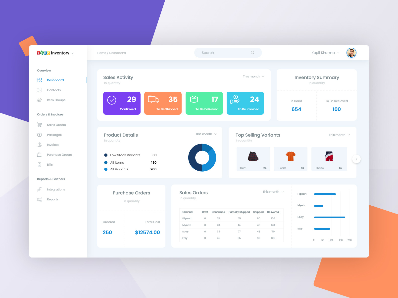 Zoho Inventory Revamp by Kapil Sharma on Dribbble