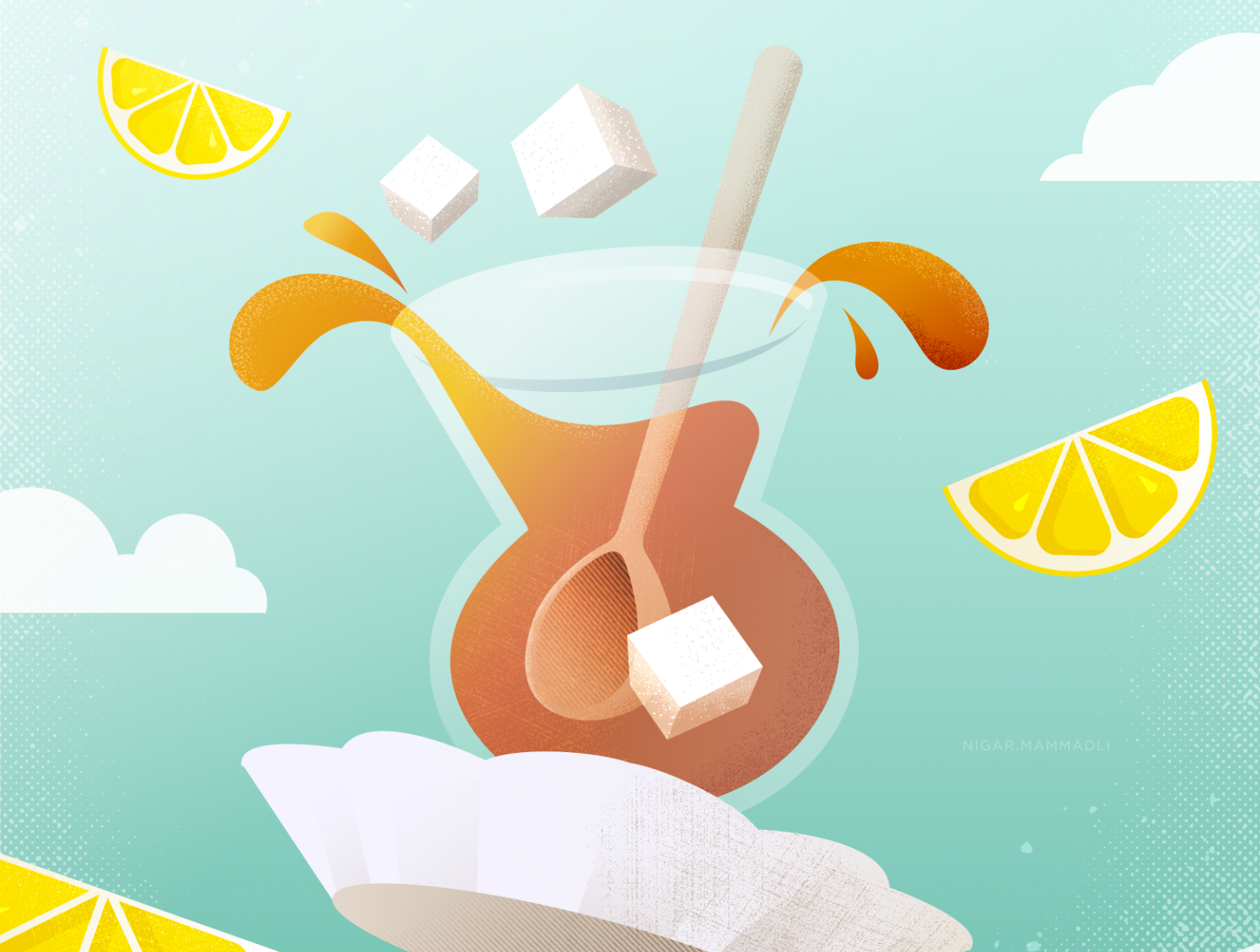 Armudu- is a glass used for black tea in Azerbaijan by Nigar Asgarzade ...