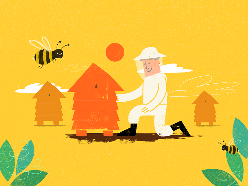 Beekeeper by Jonny Bursnell on Dribbble