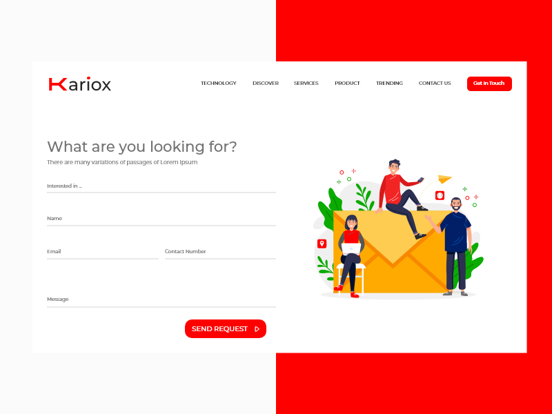 Kariox - Contact form by Shyam Suhas on Dribbble