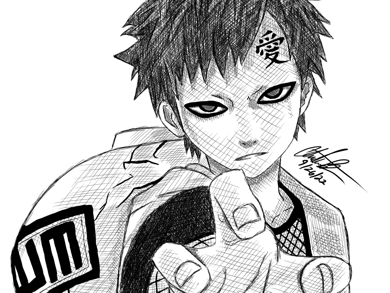 Gaara (Naruto) Digital Ink by Christian Baum on Dribbble