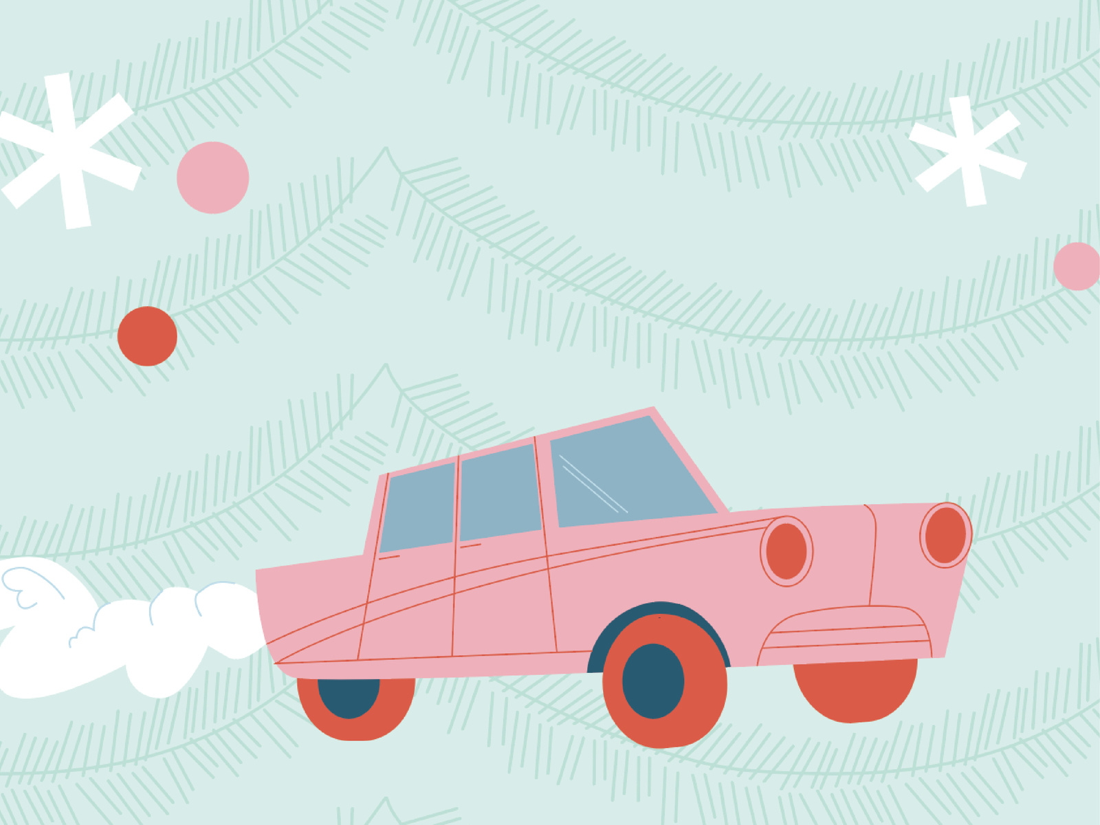 Mid-Century Car by Tessa Portuese on Dribbble