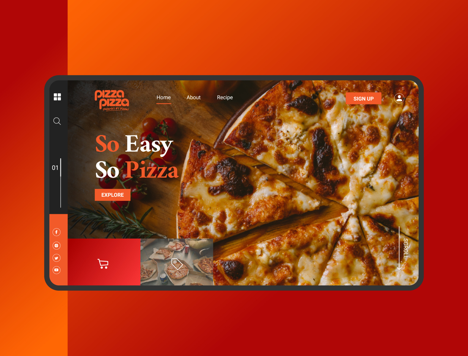 Pizza UI Design by Frank Mora on Dribbble