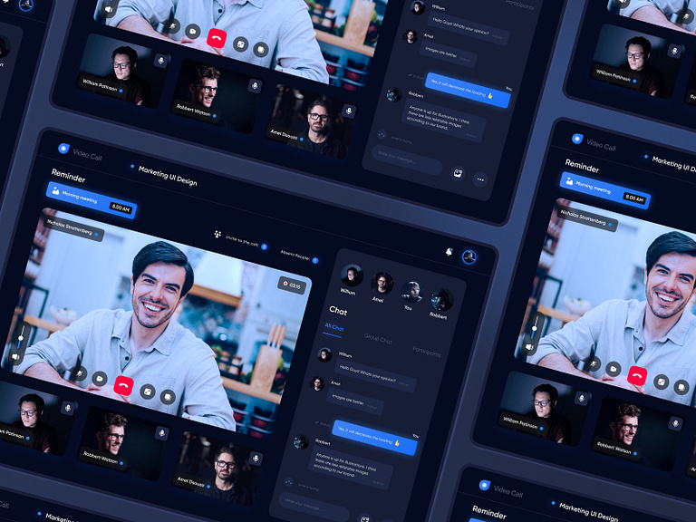 Online Video Calling Website UI UX Design by Taqwah on Dribbble