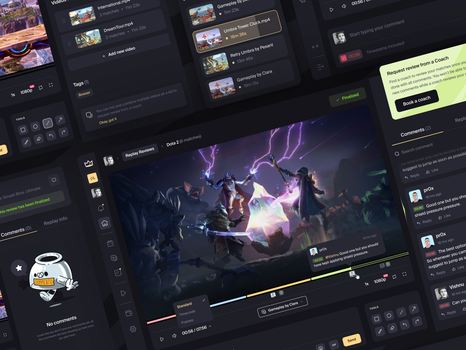 Game Video Dashboard by Vadim Marchenko for Metafy on Dribbble