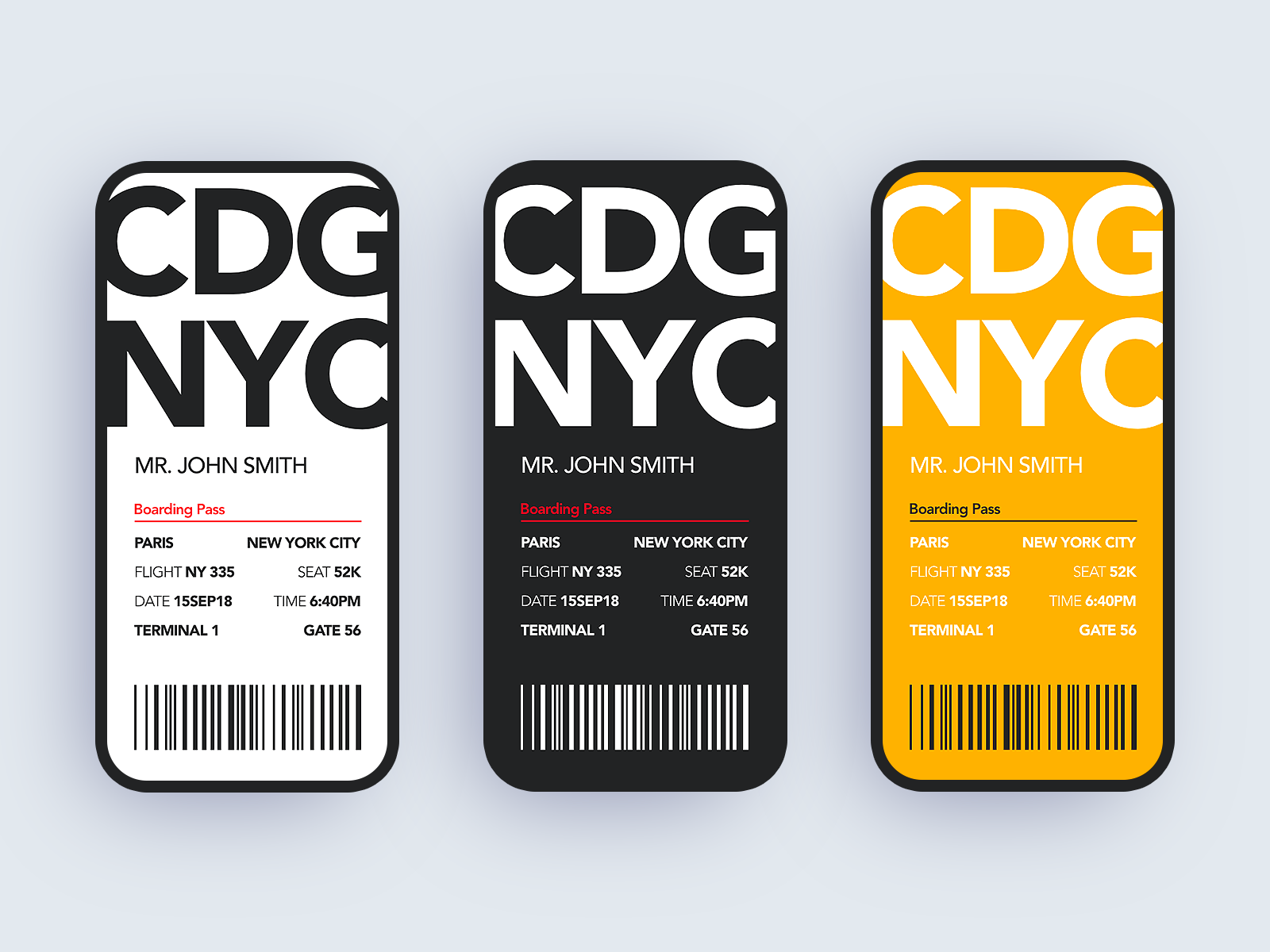Boarding Pass - App Concept Design by Charles Postiaux on Dribbble