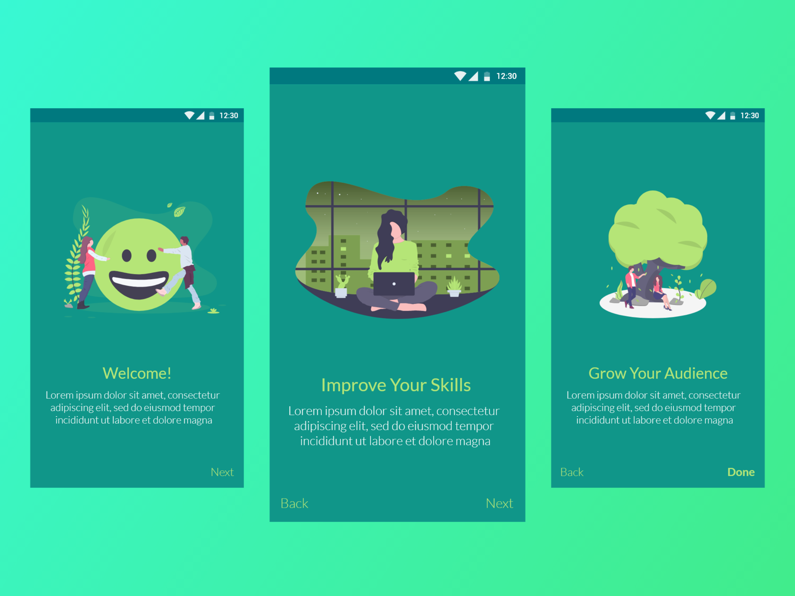 Intro Screens by Stefan Jovanovic on Dribbble