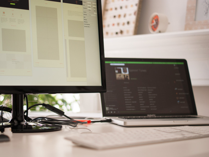 Desk view by Mark Nannen on Dribbble