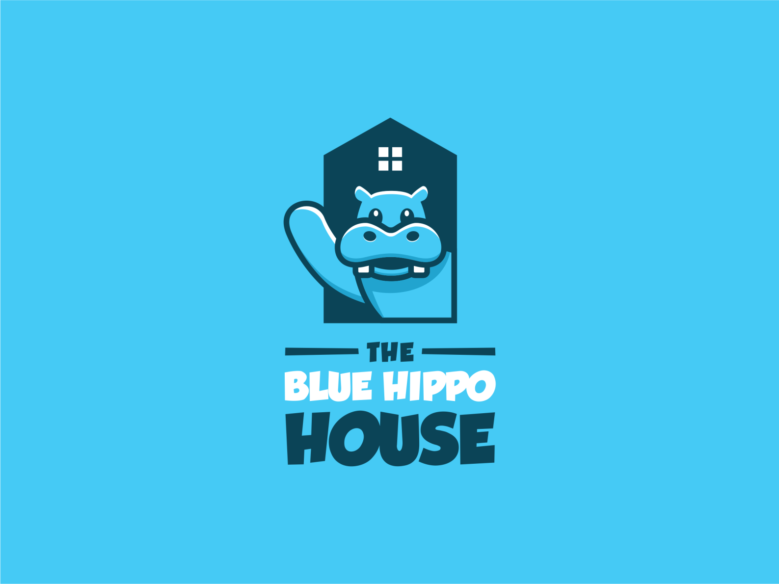 Blue Hippo House by O'Laa on Dribbble