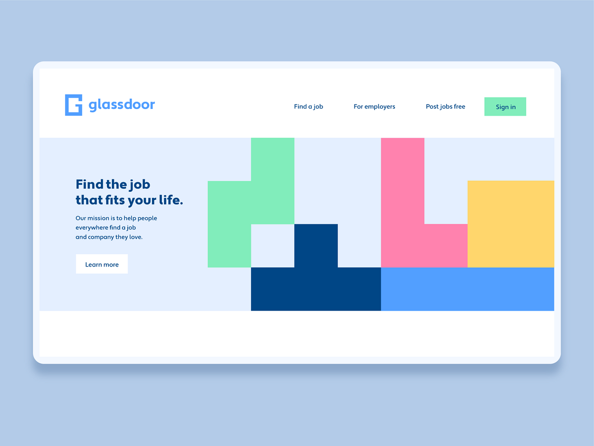 Glassdoor Website by Amanda Louisi on Dribbble