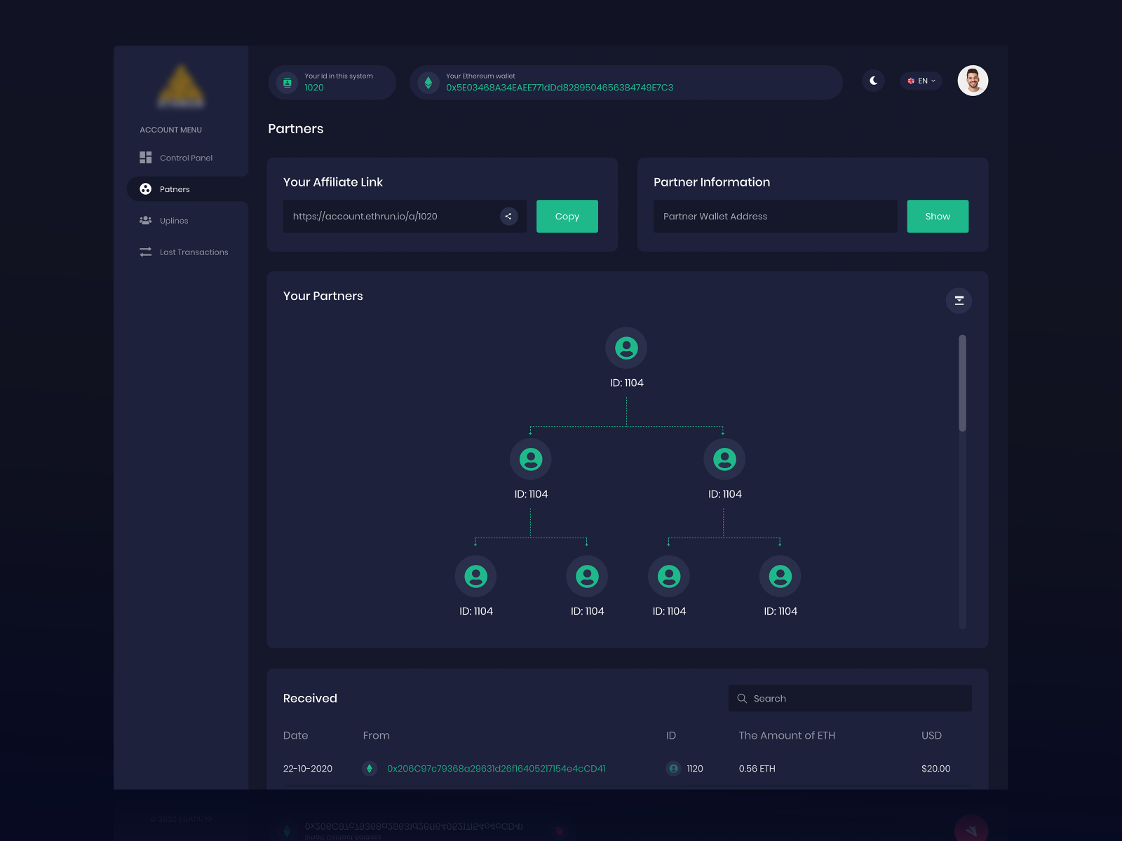 Partners - Crypto Dashboard UI Design by ΞASIN ARAFAT🔥 for ITO Team on ...