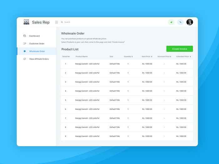 Sales Rep Dashboard by ΞASIN ARAFAT🔥 on Dribbble