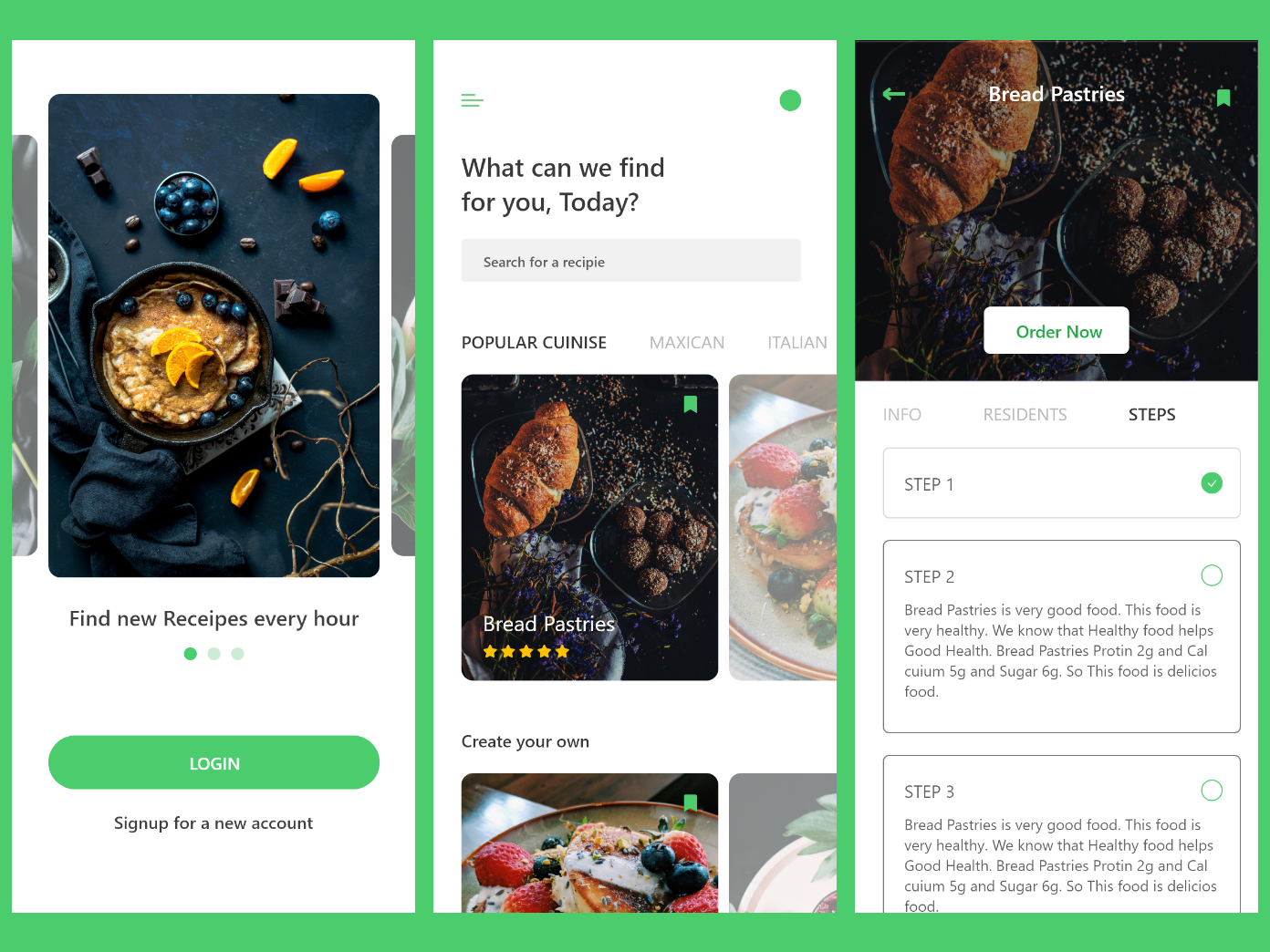 Cooking App Design - IOS by ΞASIN ARAFAT🔥 on Dribbble