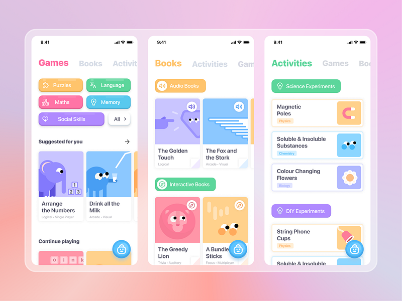 Browse thousands of Kids App images for design inspiration | Dribbble