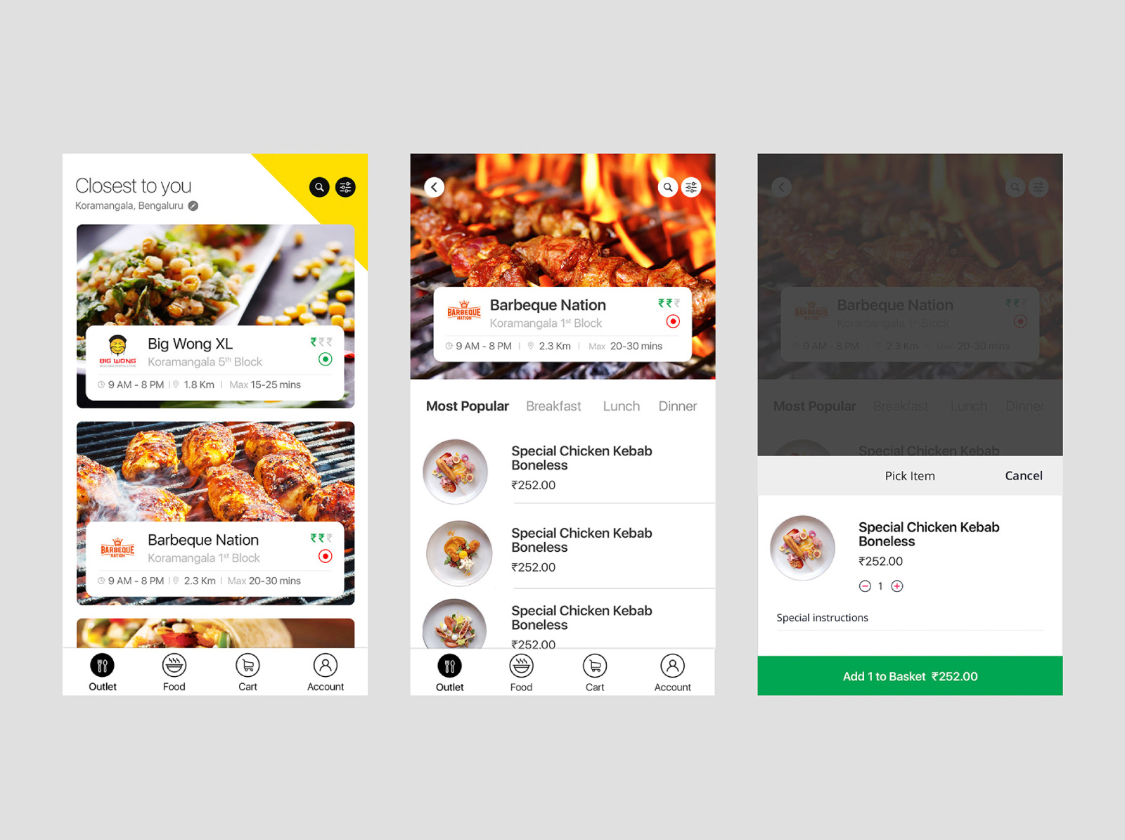 Food App Design by Vineeth Kumar on Dribbble