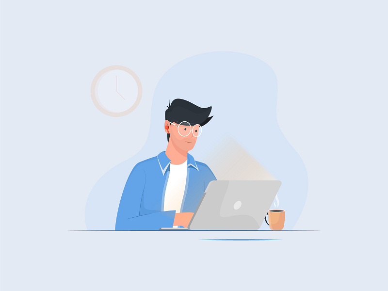 Time to do some work by Yogesh Sharma on Dribbble