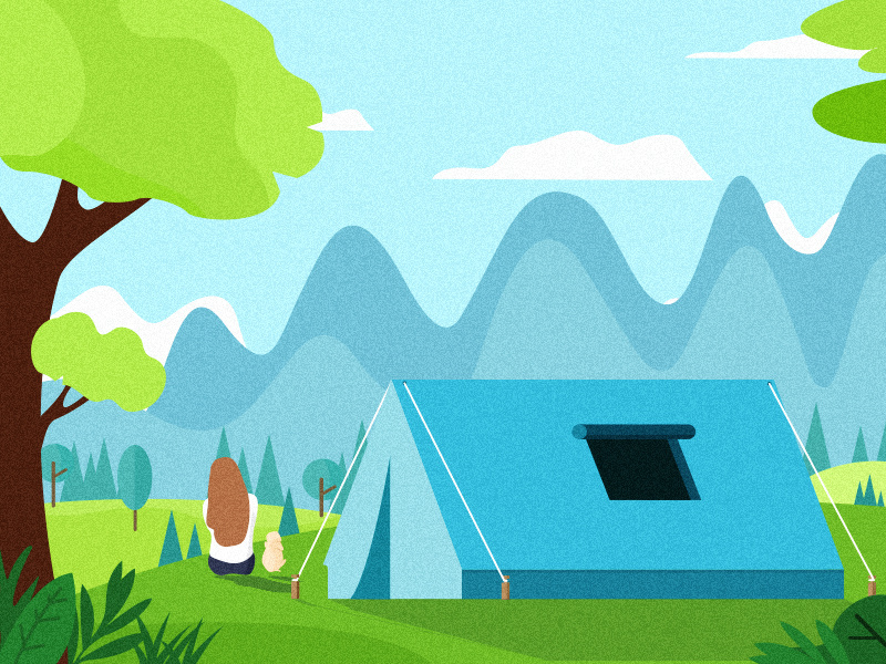 Camping Illustration by Swife on Dribbble
