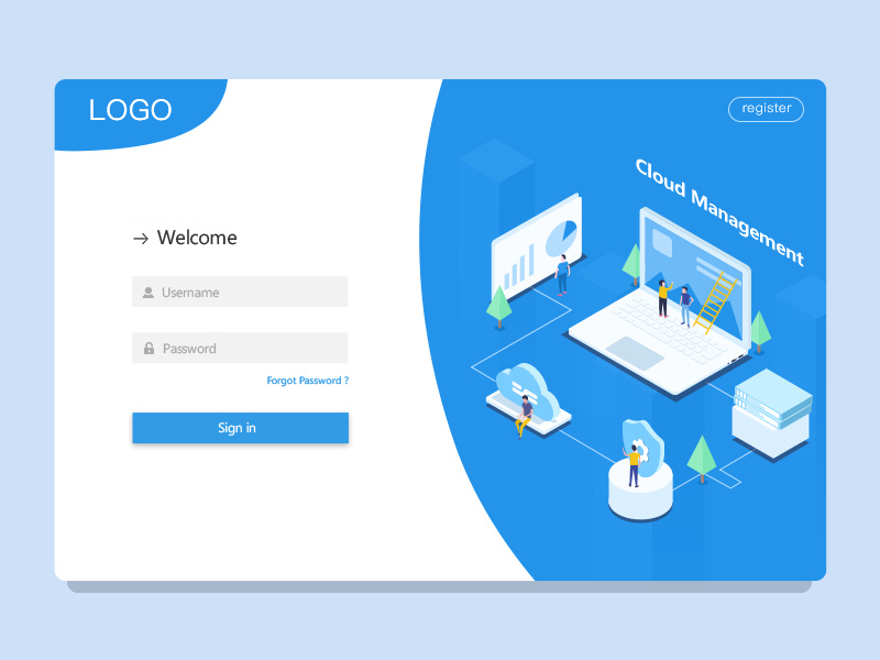 Login page by Swife on Dribbble