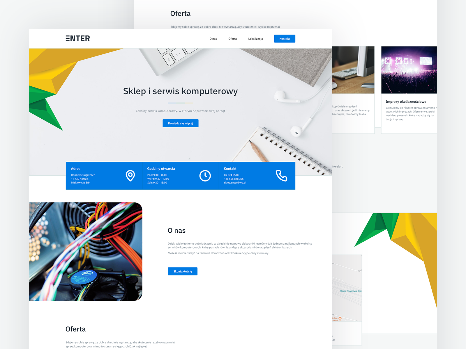 Enter - Computer Service by Marcin Lis on Dribbble