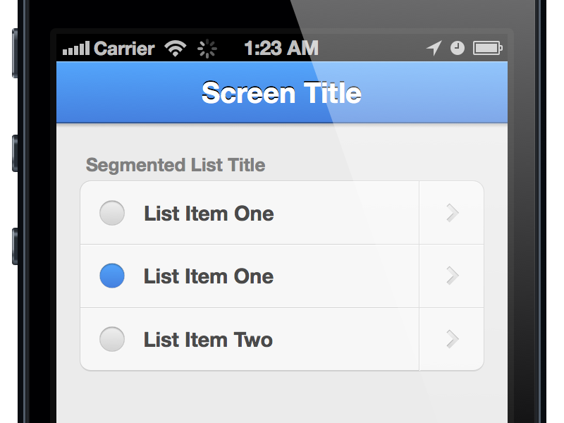 Selectable Segmented List with Disclosed Drilldown by Eric Stevens on ...