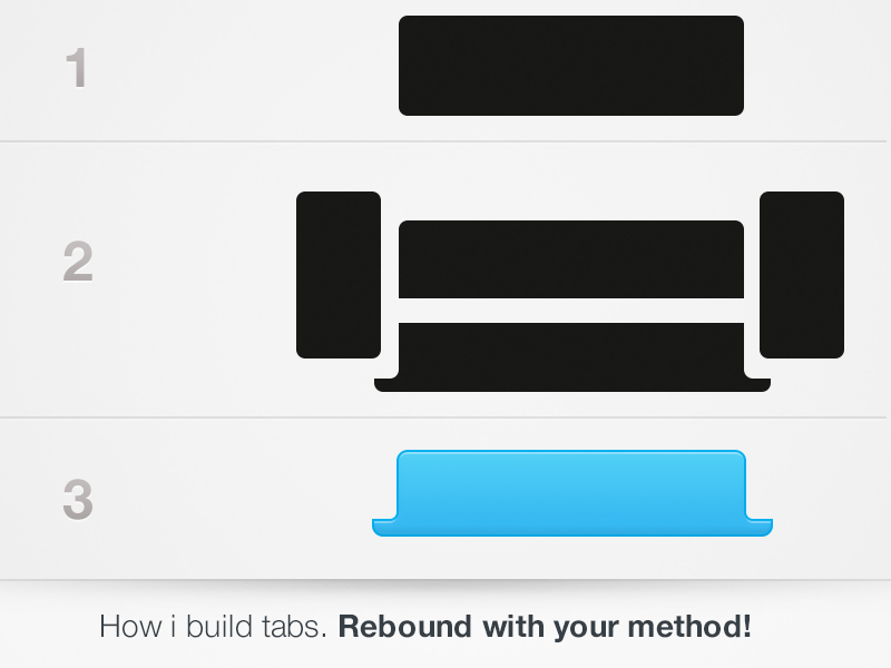 Designing Vector Tabs in PS by Court Kizer on Dribbble