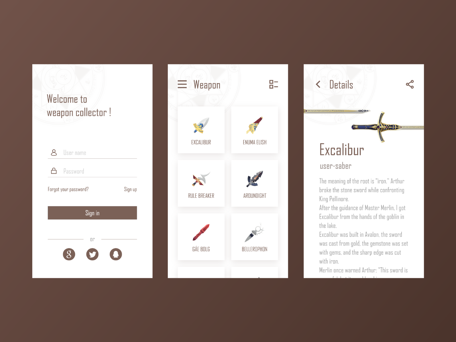 interface_weapon collector by IKKI TRANCY on Dribbble