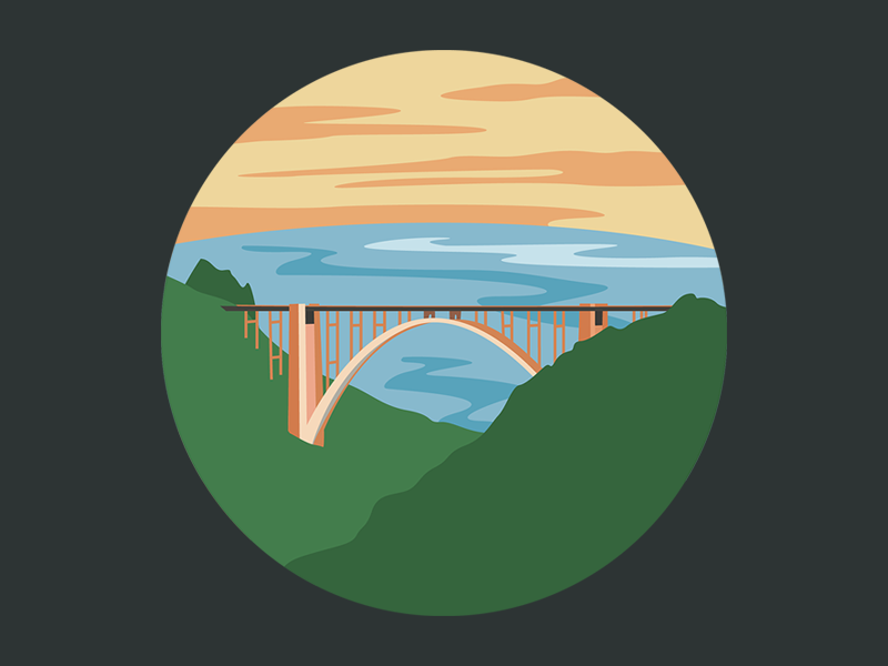 Bixby Creek Bridge by Alisa Damaso on Dribbble