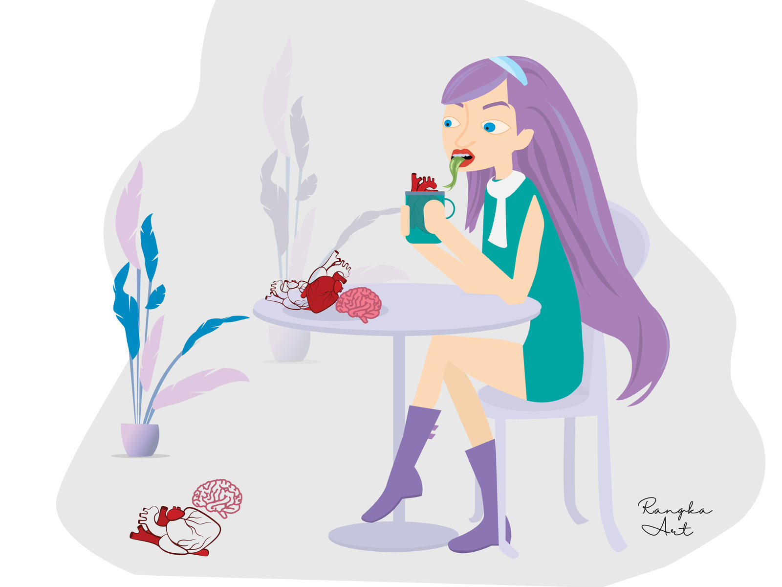 Snake Lady by Ranak on Dribbble