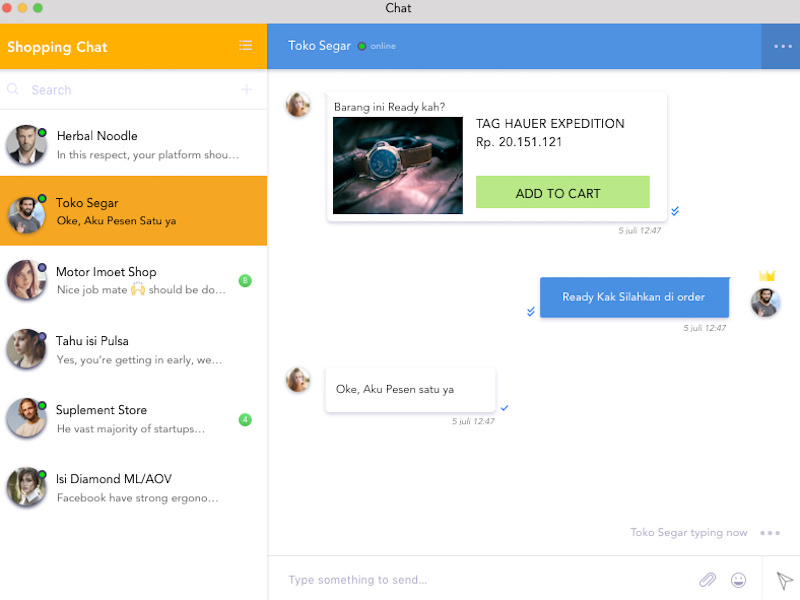 Chat UI by Adam Darmawan on Dribbble