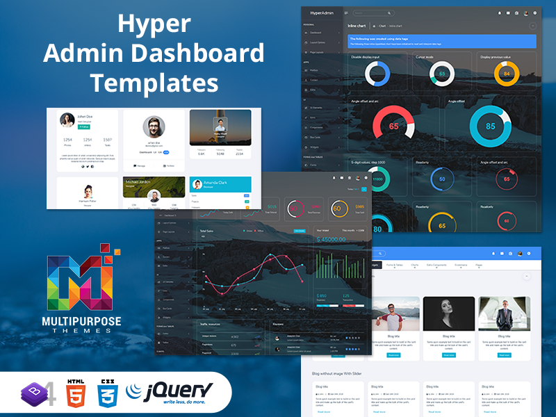Hyper - Responsive Admin Dashboard Template by Dipesh Patel 🚀 on Dribbble