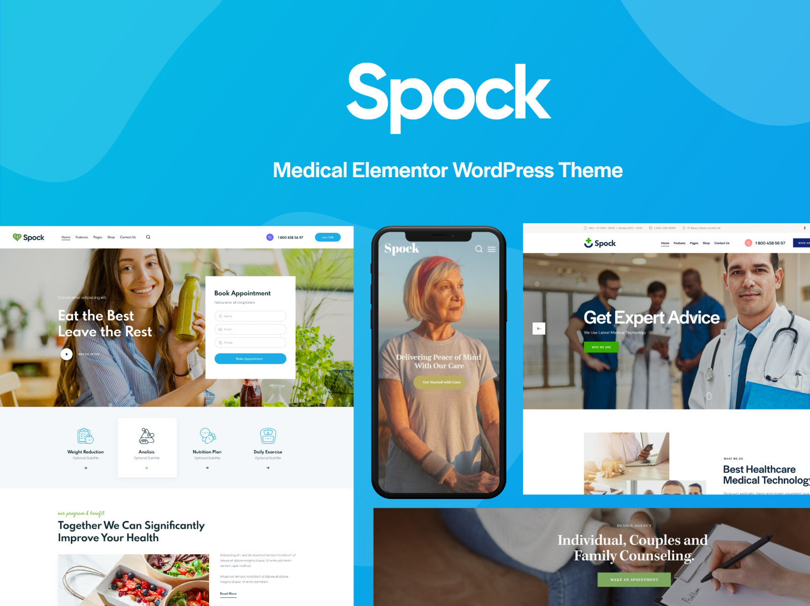 Spock - Medical Elementor Multi-skin WordPress Theme by Axiom Themes on ...