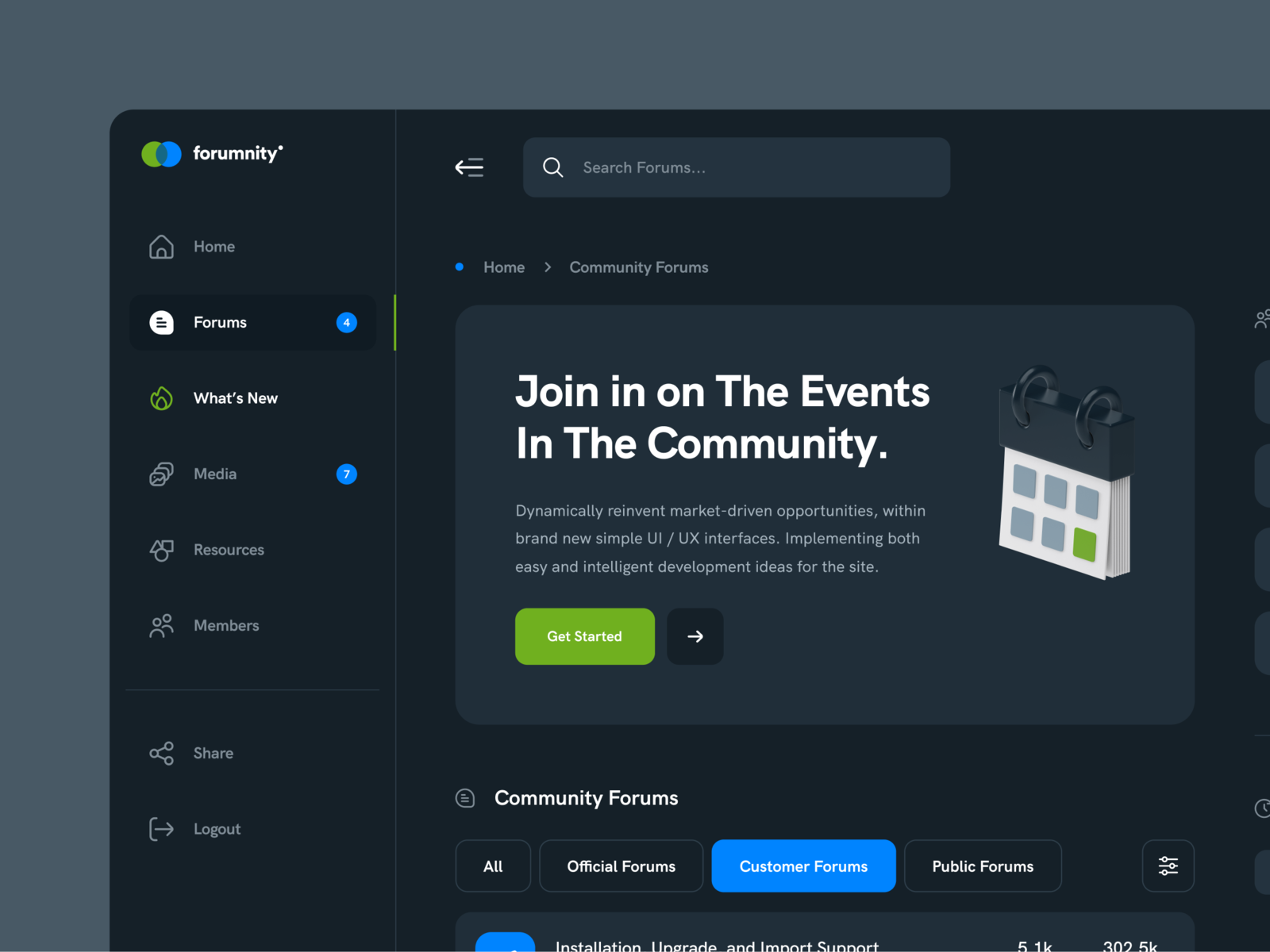 Forum Design Template by Wes on Dribbble